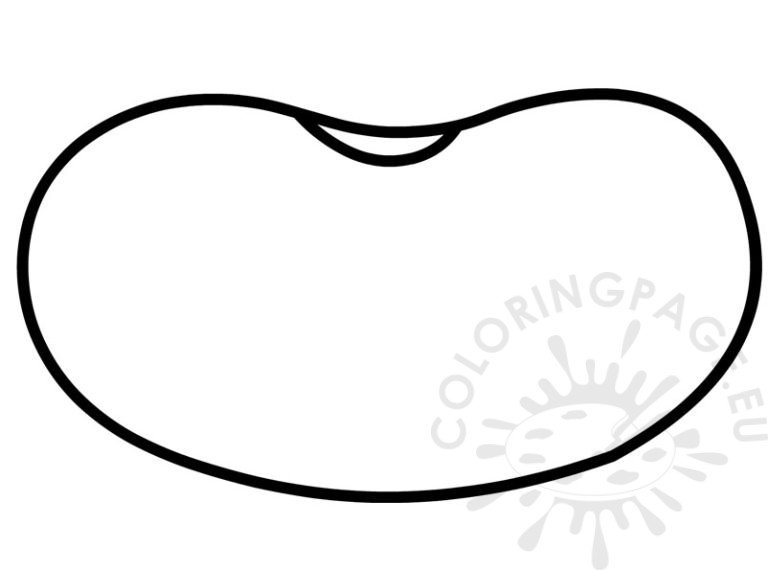 Bean shape printable | Coloring Page
