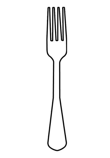 Fork template | Coloring Page