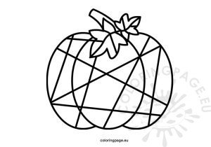 Pumpkin stained glass template | Coloring Page