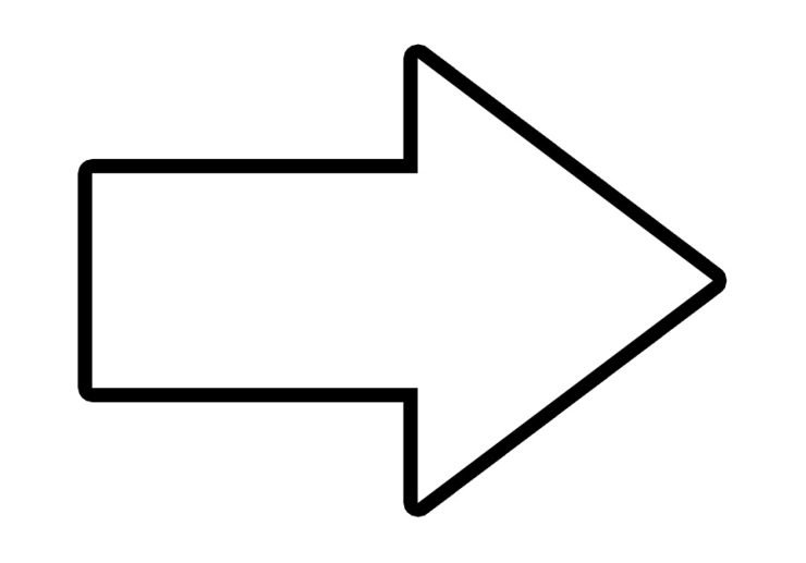 Right arrow template | Coloring Page