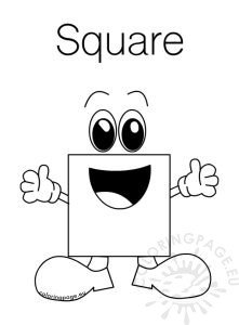 Preschool square coloring page printable | Coloring Page