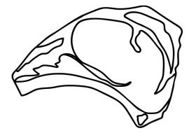 Meat steak | Coloring Page