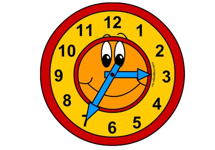Colorful Wall Clock | Coloring Page