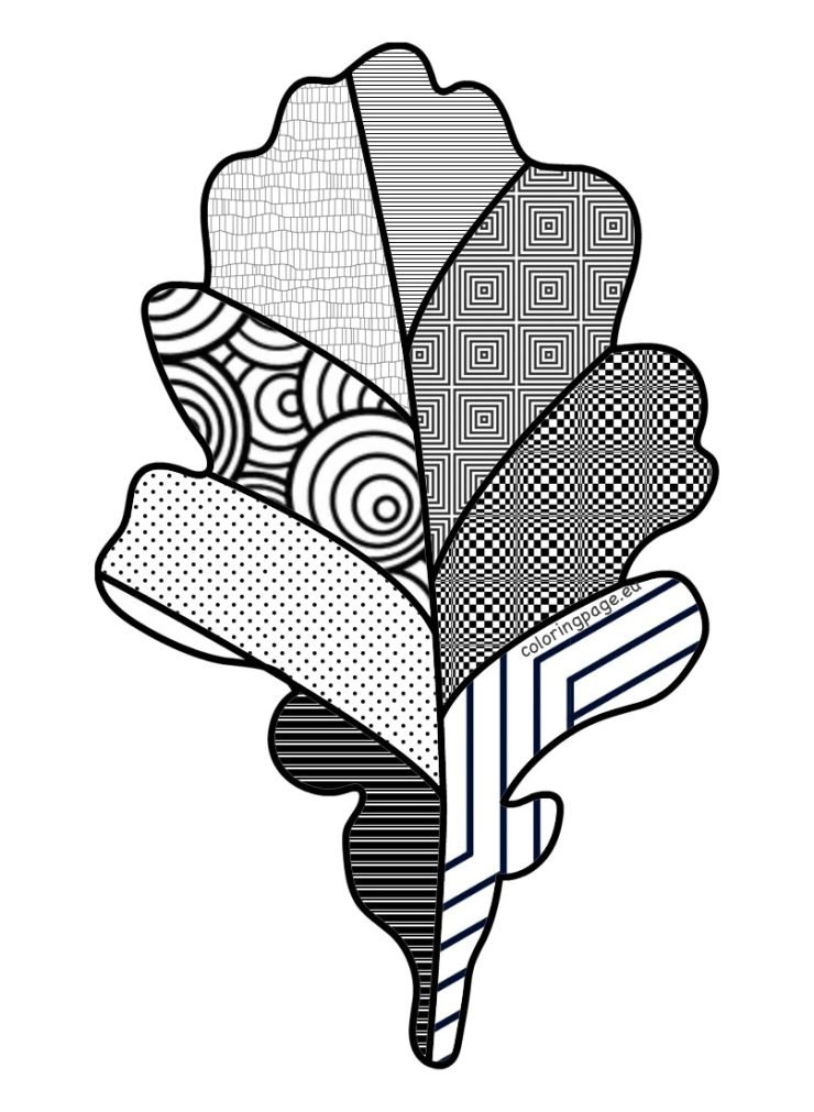 Abstract autumn leaf | Coloring Page