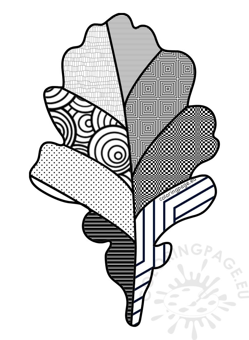 Abstract autumn leaf | Coloring Page