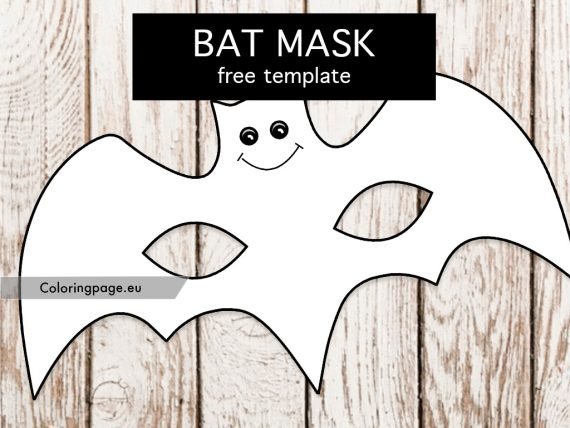 Bat mask template | Coloring Page
