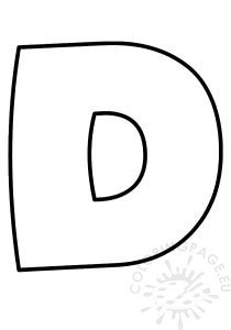 D Bubble Letter | Coloring Page