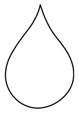 Drop of water template | Coloring Page