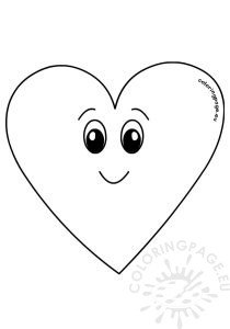 Heart face | Coloring Page