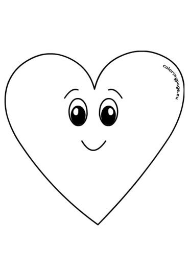Heart face | Coloring Page