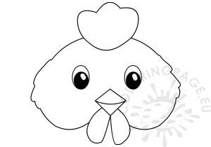 Kids chicken paper mask | Coloring Page