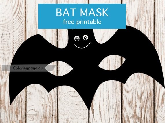Paper bat mask | Coloring Page