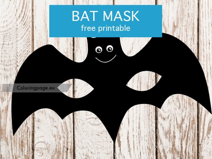 Paper bat mask | Coloring Page