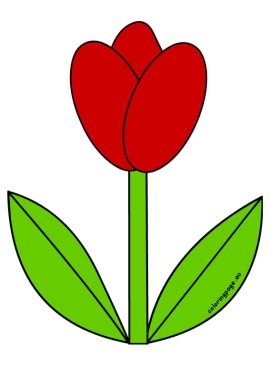Red Tulip flower | Coloring Page