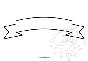 Free Ribbon Banner Label Blank | Coloring Page