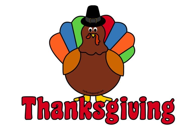 Turkey with Thanksgiving cap | Coloring Page