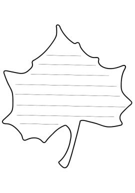Leaf Writing Template | Coloring Page