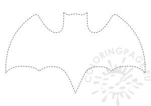 Bat tracing worksheet | Coloring Page
