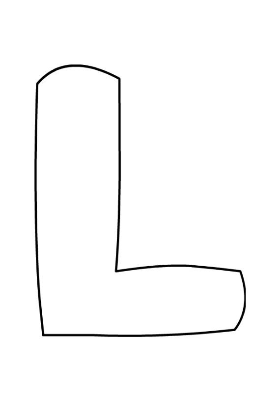 L Bubble Letter Coloring Page