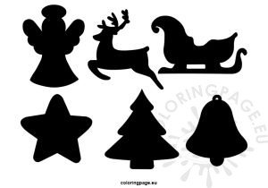 Christmas silhouette set | Coloring Page
