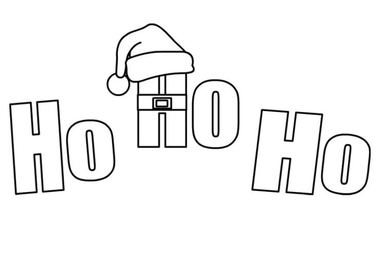 Ho ho ho image | Coloring Page