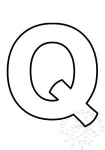 Q Bubble Letter | Coloring Page