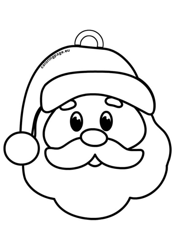 Santa paper ornament | Coloring Page