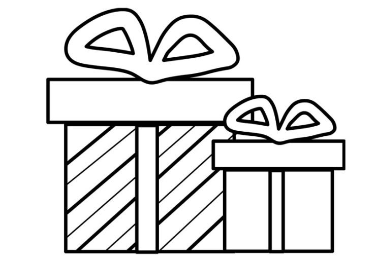 Xmas gift box | Coloring Page