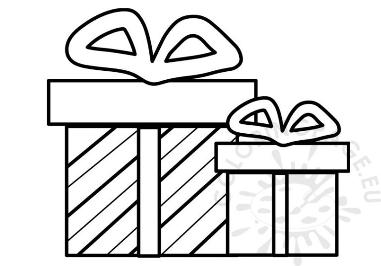 Xmas gift box | Coloring Page