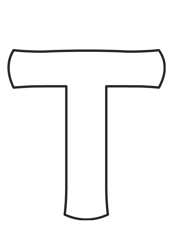 Bubble Letter T Template Coloring Page Bubble Letter T Template Coloring Page