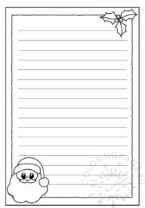 Christmas Letter Template | Coloring Page