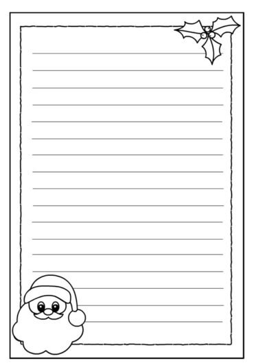 Christmas Letter Template | Coloring Page