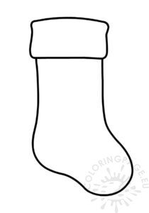 Easy Christmas stocking | Coloring Page