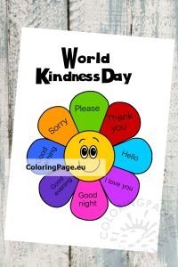 Kindness Flower | Coloring Page