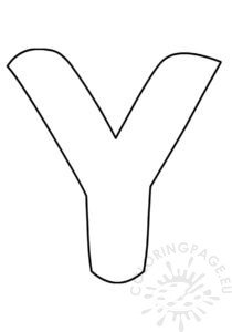 Bubble Letter Y | Coloring Page