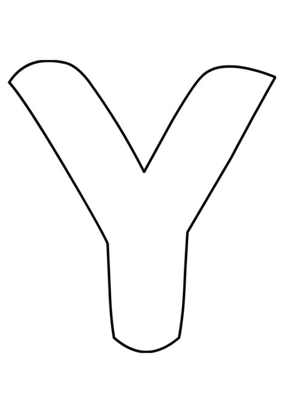 Bubble Letter Y | Coloring Page