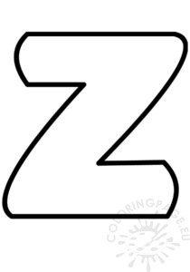 Bubble Letter Z | Coloring Page