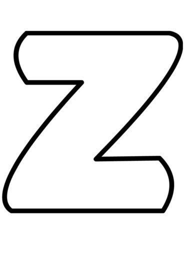 Bubble Letter Z | Coloring Page