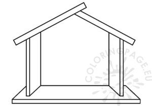 Nativity Stable | Coloring Page