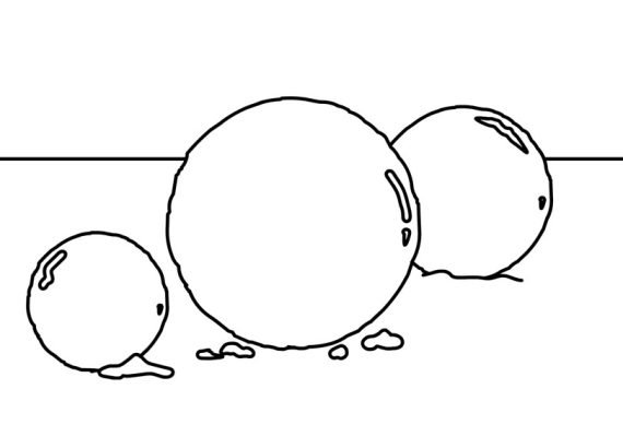 Free Snowballs Outline | Coloring Page