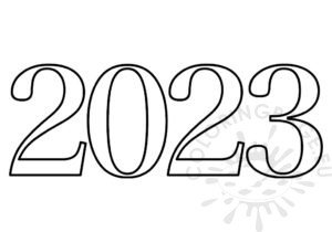 2023 number coloring sheets for kids | Coloring Page