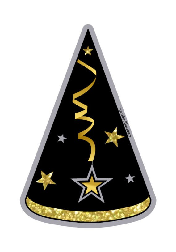 Hat Photo Booth Prop | Coloring Page