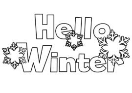 Hello winter | Coloring Page