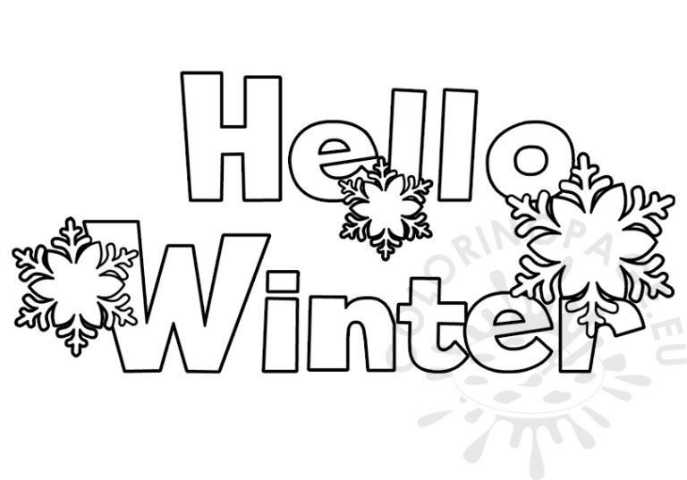 Hello winter | Coloring Page