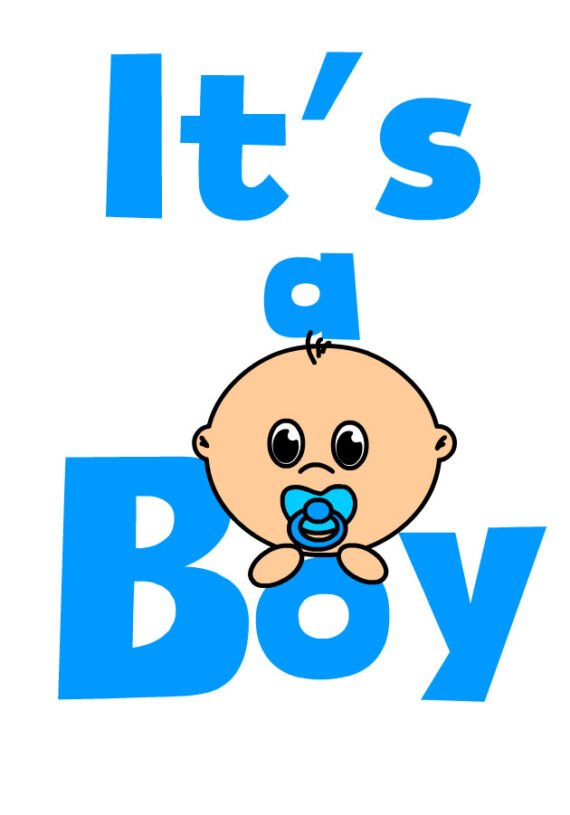 Free It's a Boy Sign | Coloring Page