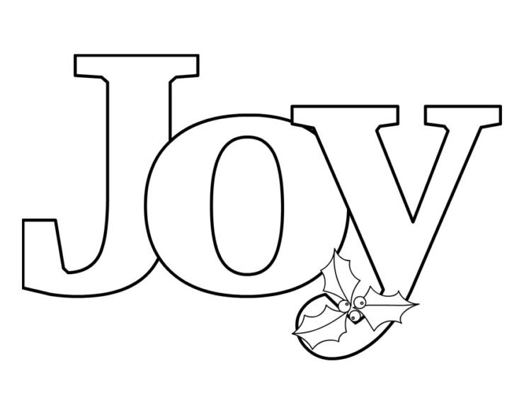 Joy Christmas | Coloring Page
