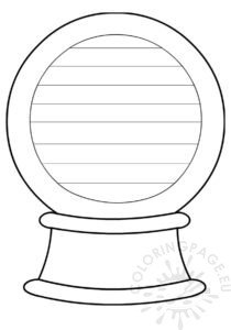 Snow Globe Writing Template | Coloring Page