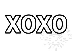 XOXO template | Coloring Page
