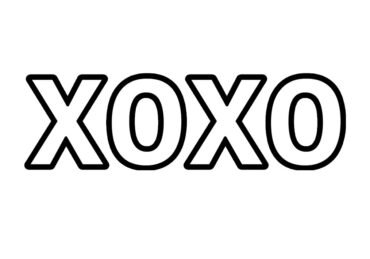 XOXO template | Coloring Page