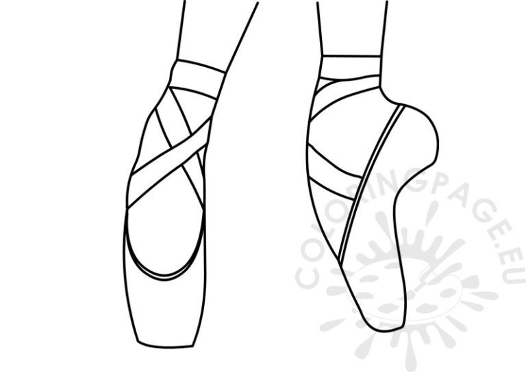 Ballerina Shoes | Coloring Page